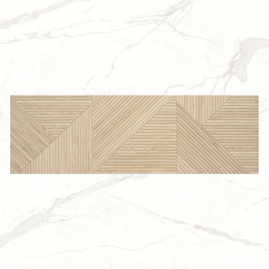 Tangram Textured Geometric Wood Effect Ceramic Wall Tiles – Collinson ...
