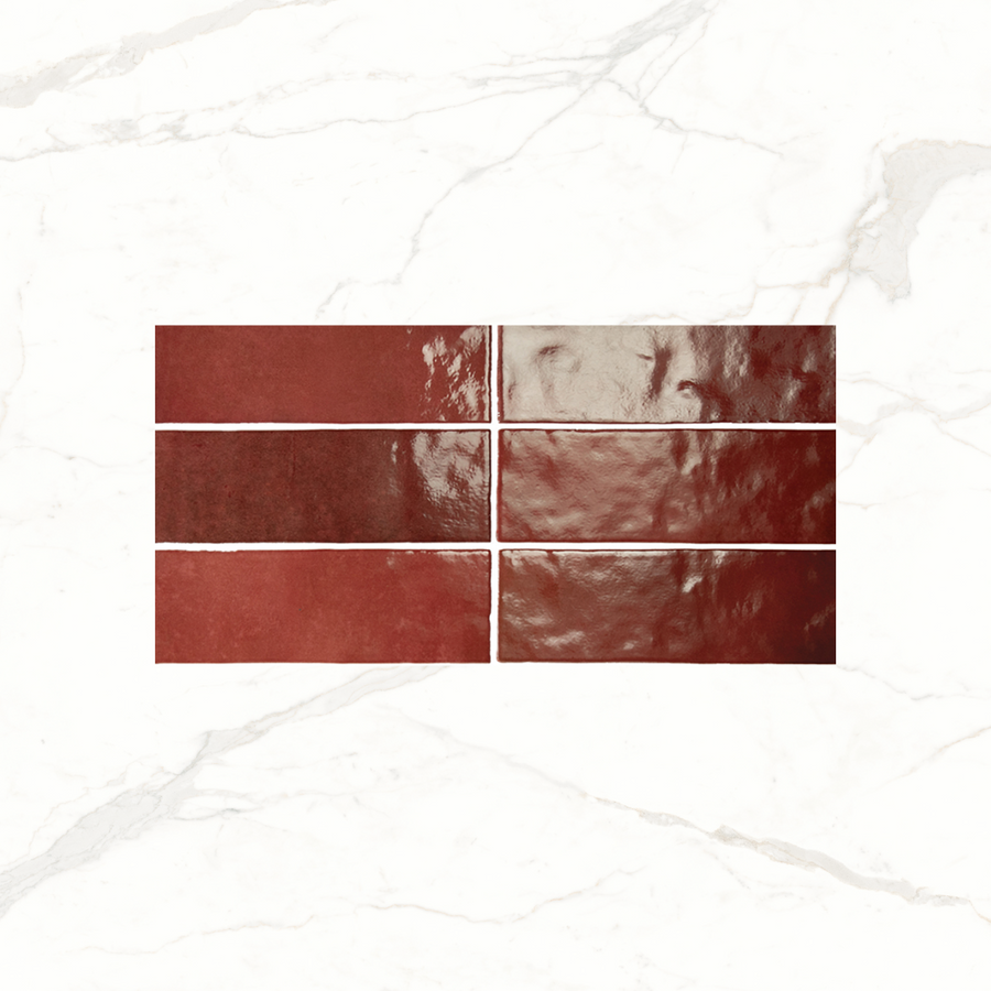 Artisan Burgundy Brick Effect Ceramic Metro Wall Tile – Collinson Ceramics