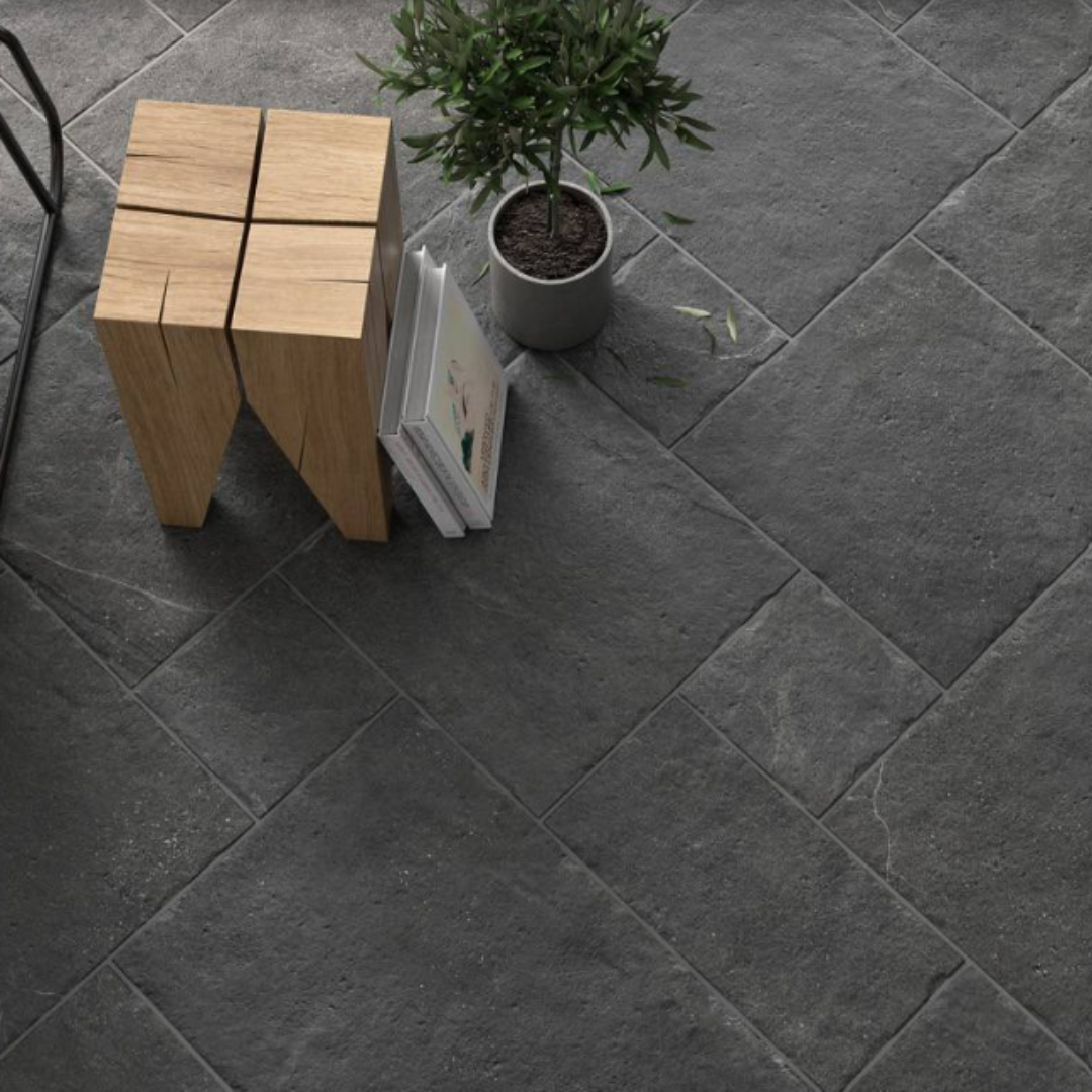 Dark Flooring Farmhouse Tile Black Farmhouse Flagstones | Floors Of